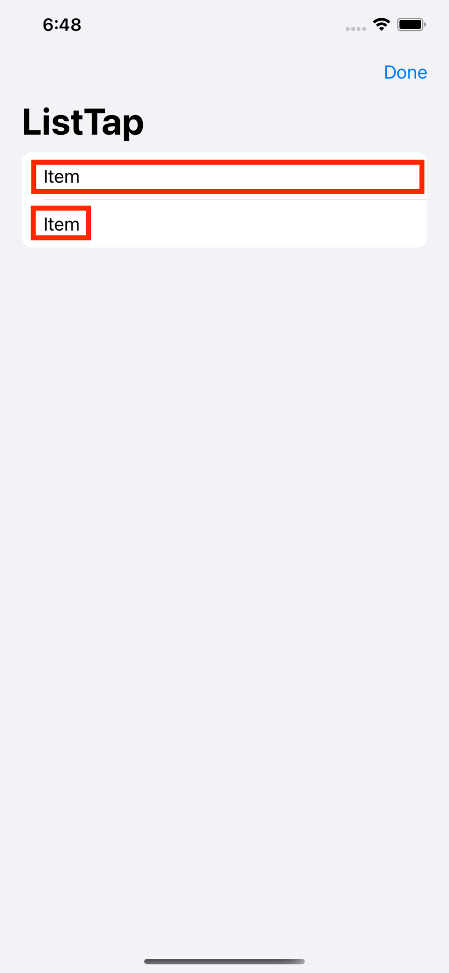 【SwiftUI】Listのタップ範囲に空白を含む | thwork