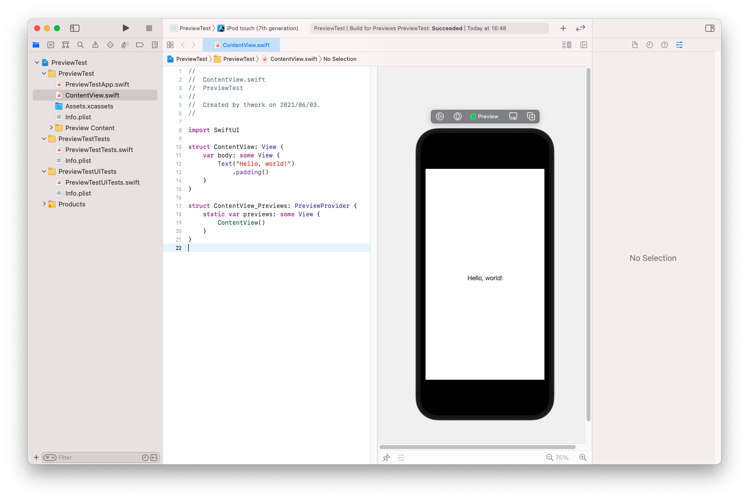 UIKitでXcode Previews(SwiftUI Preview)を使う | thwork